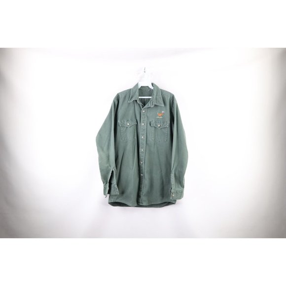 Vintage | Shirts | Vintage 9s Streetwear Large Faded Deer Buck Chamois ...